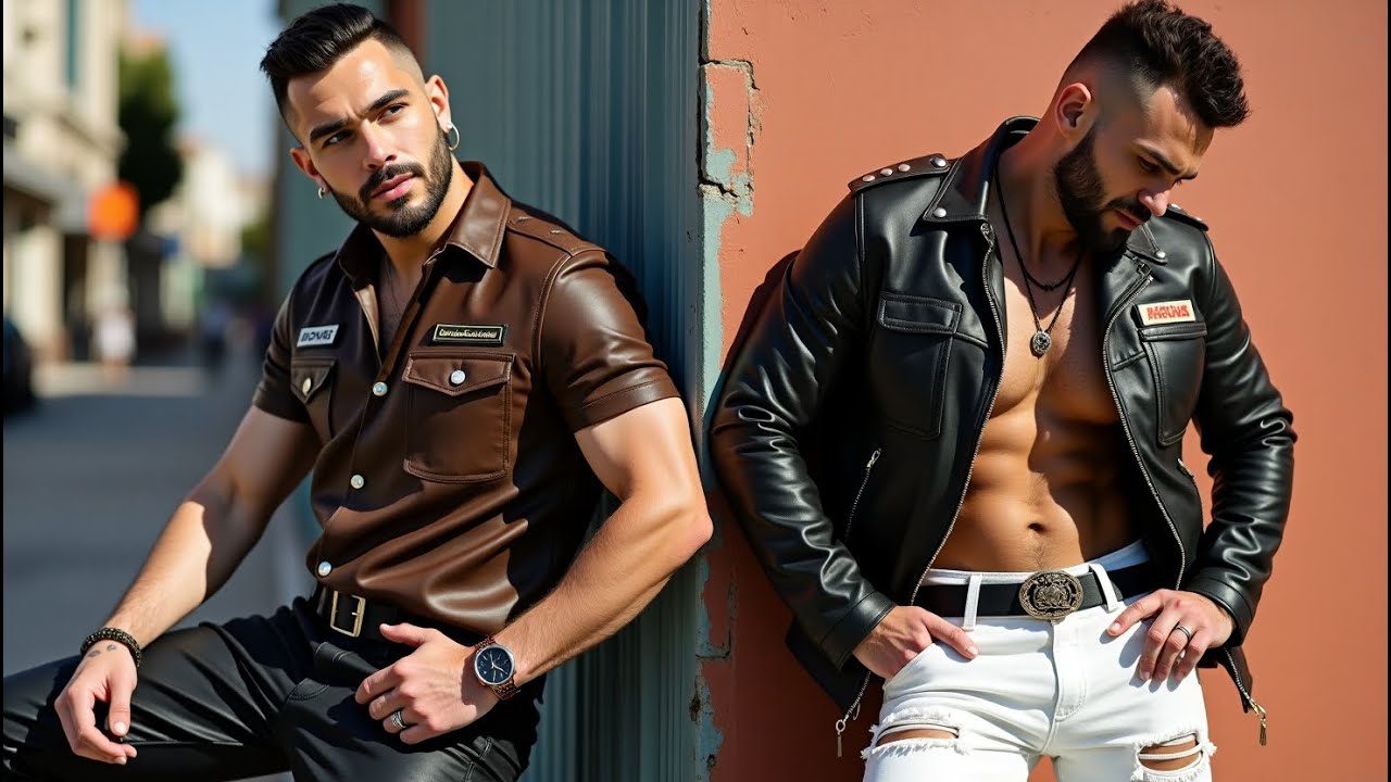 Leather and Style: How Men Create Spectacular Looks. - YouTube