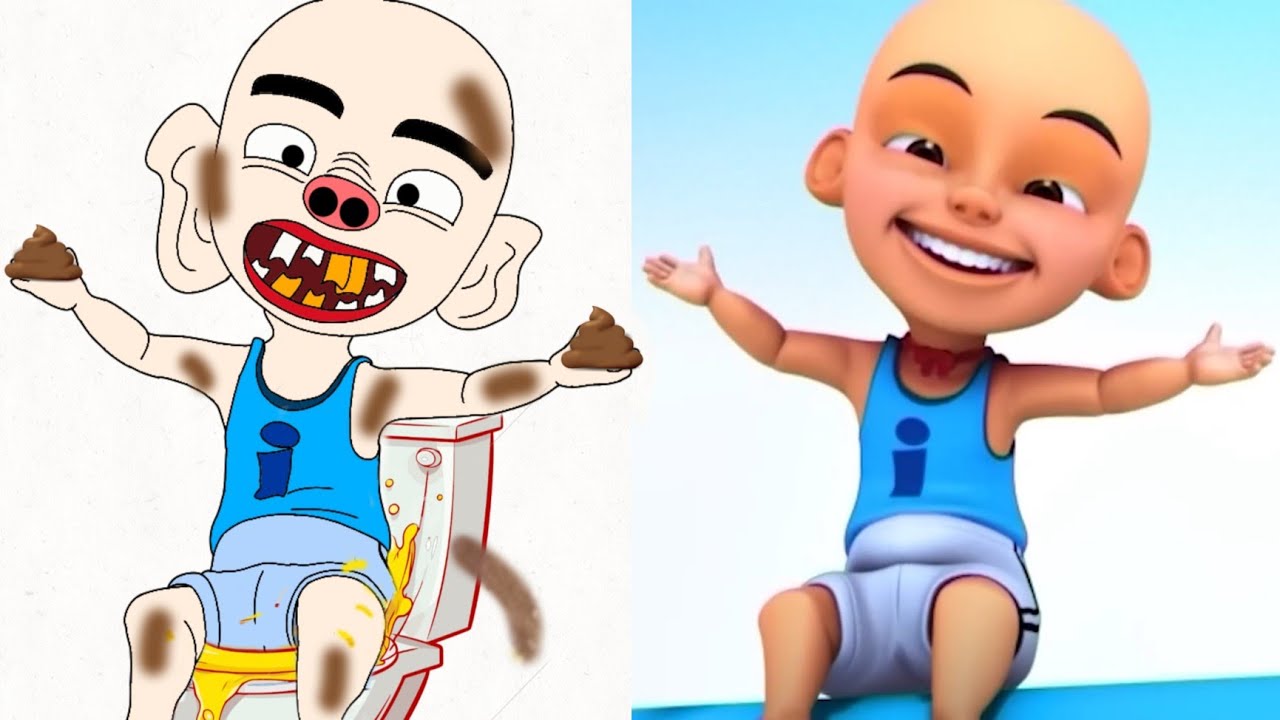 Goyang Upin & Ipin With Dance Happy Birthday song Funny Drawing Meme 😂 ...
