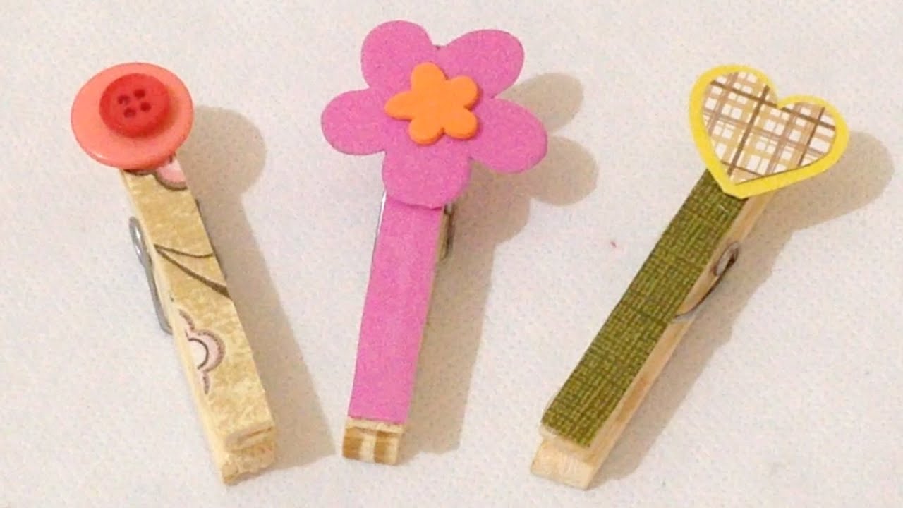 Prendedor de Roupas Decorado Passo a Passo - DIY Artesanato - YouTube