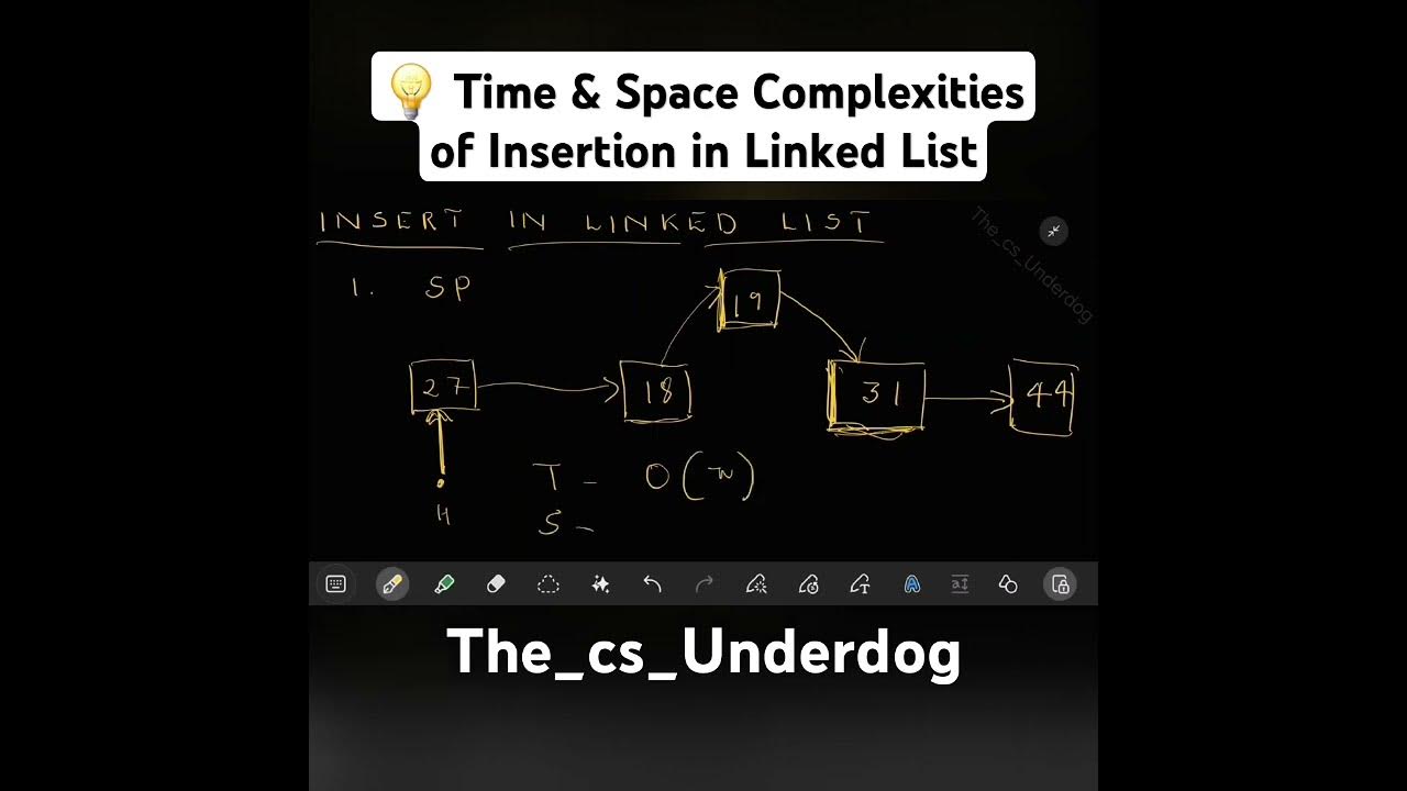 Time & Space Complexities of Insertion in Linked List | The cs Underdog - YouTube