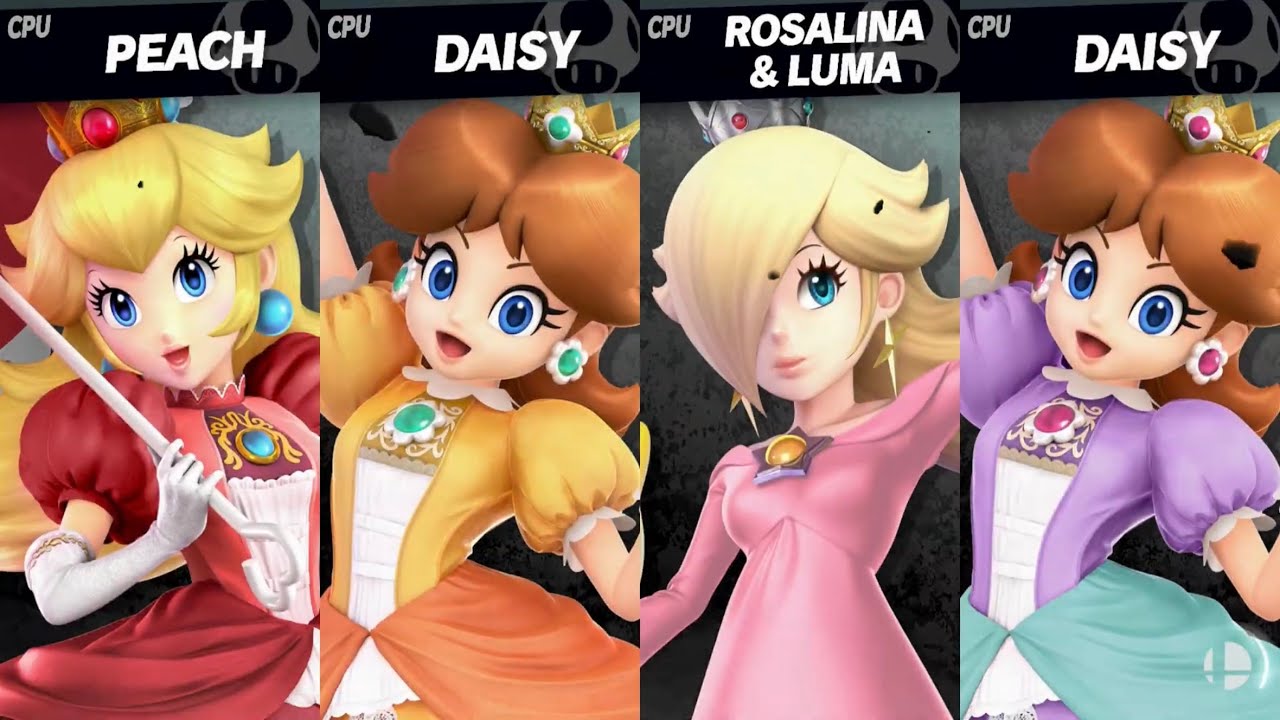 Super Smash Bros. Ultimate - Peach VS Daisy VS Rosalina VS Daisy - YouTube