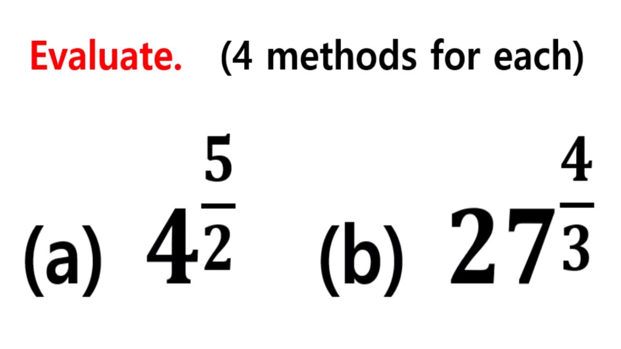 HOW TO: Evaluate Exponential Expressions - YouTube