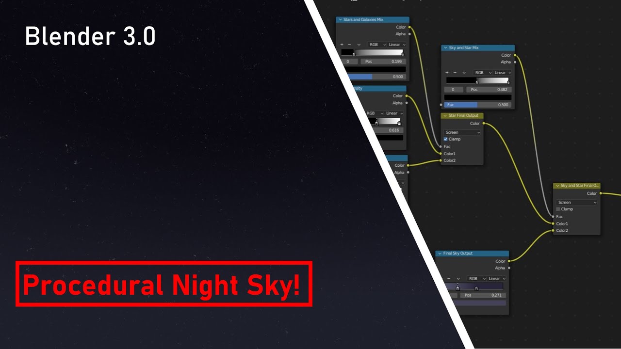 PROCEDURAL NIGHT SKY in Blender 3.0! Quick and fully customisable ...