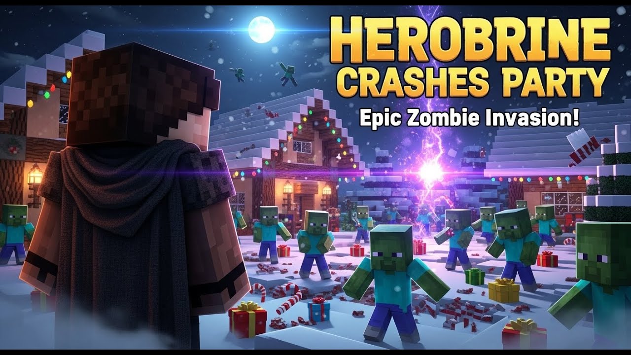 Minecraft Christmas Dance Challenge Gone Wrong – Epic Zombie Invasion ...