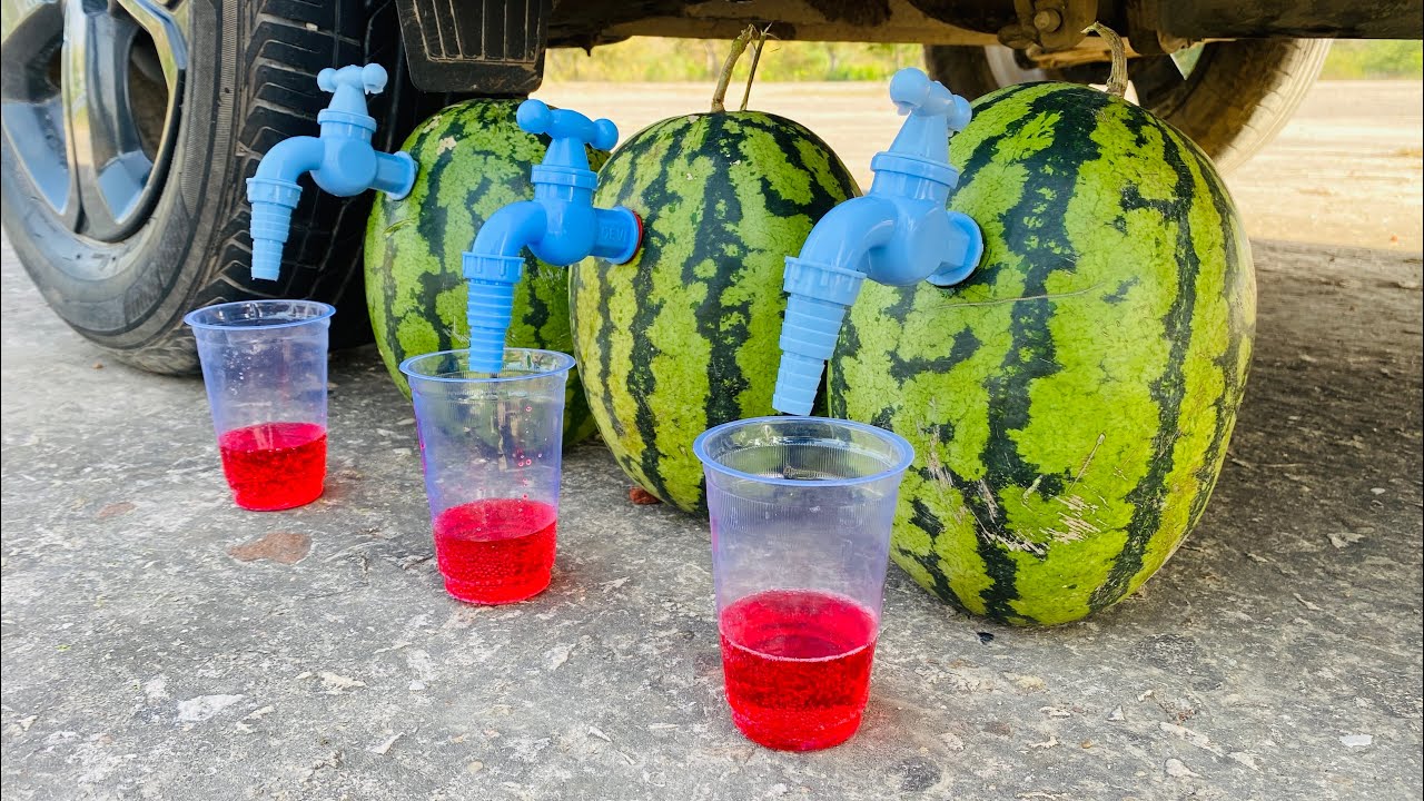 EXPERIMENT: Watermelon vs Car Wheel | Crushing Crunchy & Soft Things by ...