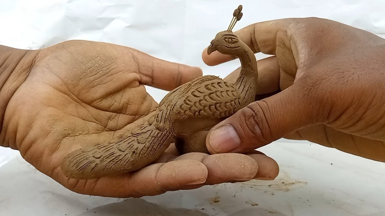 How to Make Peacock with Clay | मिट्टी से मोर कैसे बनाते | Clay ...