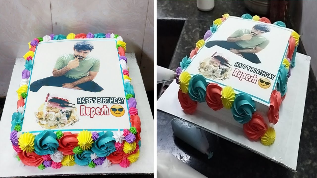 Beautiful and yummy Photo Cake Design |Photo Cake Recipe |Colourful ...