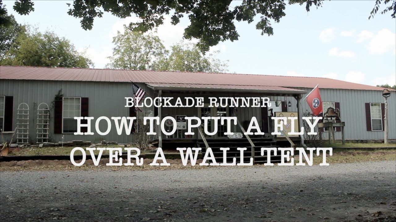 How to put a fly on a wall tent - YouTube