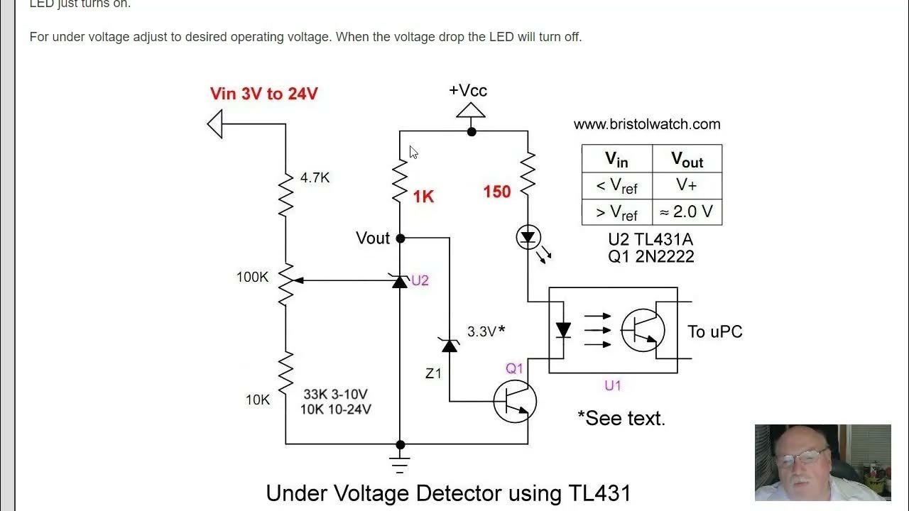TL431 Under-Voltage, Over-Voltage Detection - YouTube