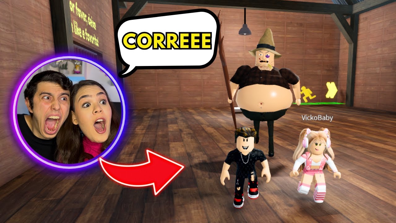 NOSSA PRIMEIRA VEZ JOGANDO FUJA DO FAZENDEIRO ASSUSTADOR NO ROBLOX ...