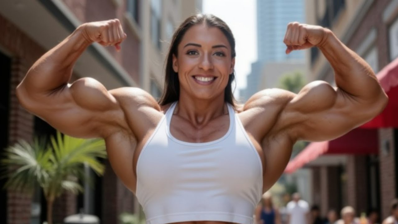 55 YEAR OLD FEMALE BODYBUILDER WITH STEEL BICEPS : LILIA - YouTube