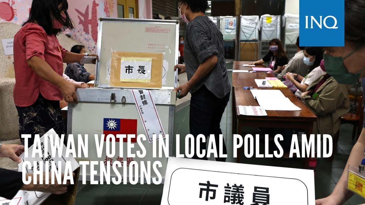 Taiwan votes in local polls amid China tensions - YouTube