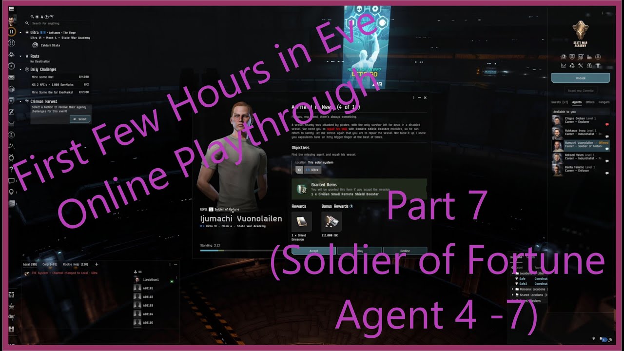 First Few Hours in Eve Online Playthrough Part 7 (Soldier of Fortune 4 ...