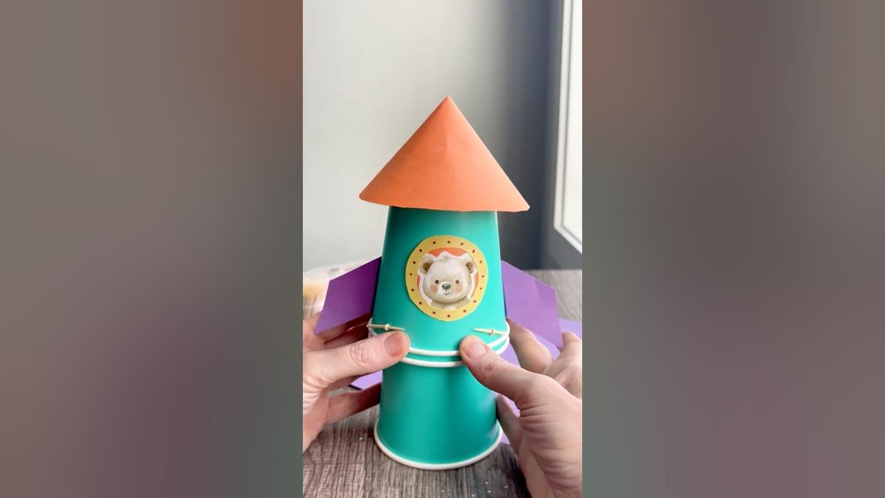 DIY Paper Cup Rocket Launch! | Fun Preschool STEM Craft - YouTube