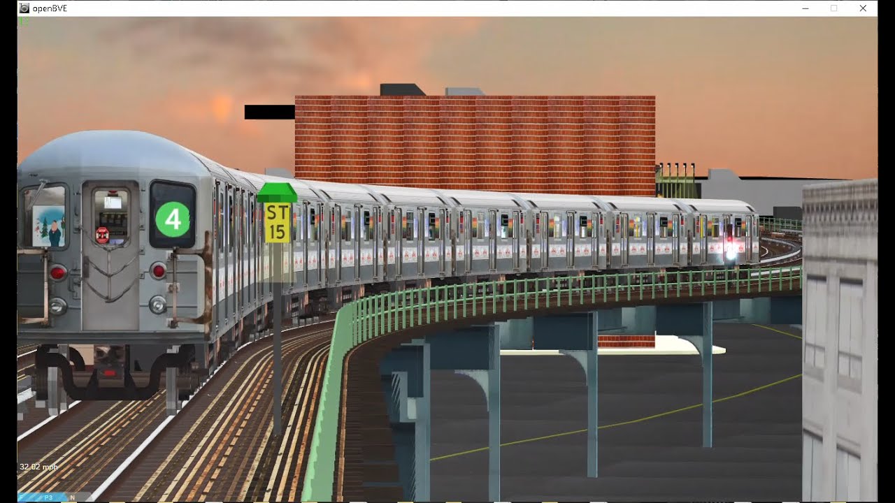 OpenBVE Quickie: Manhattan Bound R62A 4 Train At 170th Street With The ...