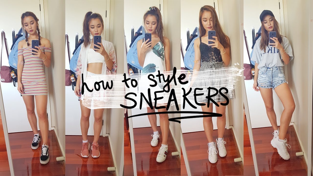 How to style sneakers | Fashion lookbook - YouTube