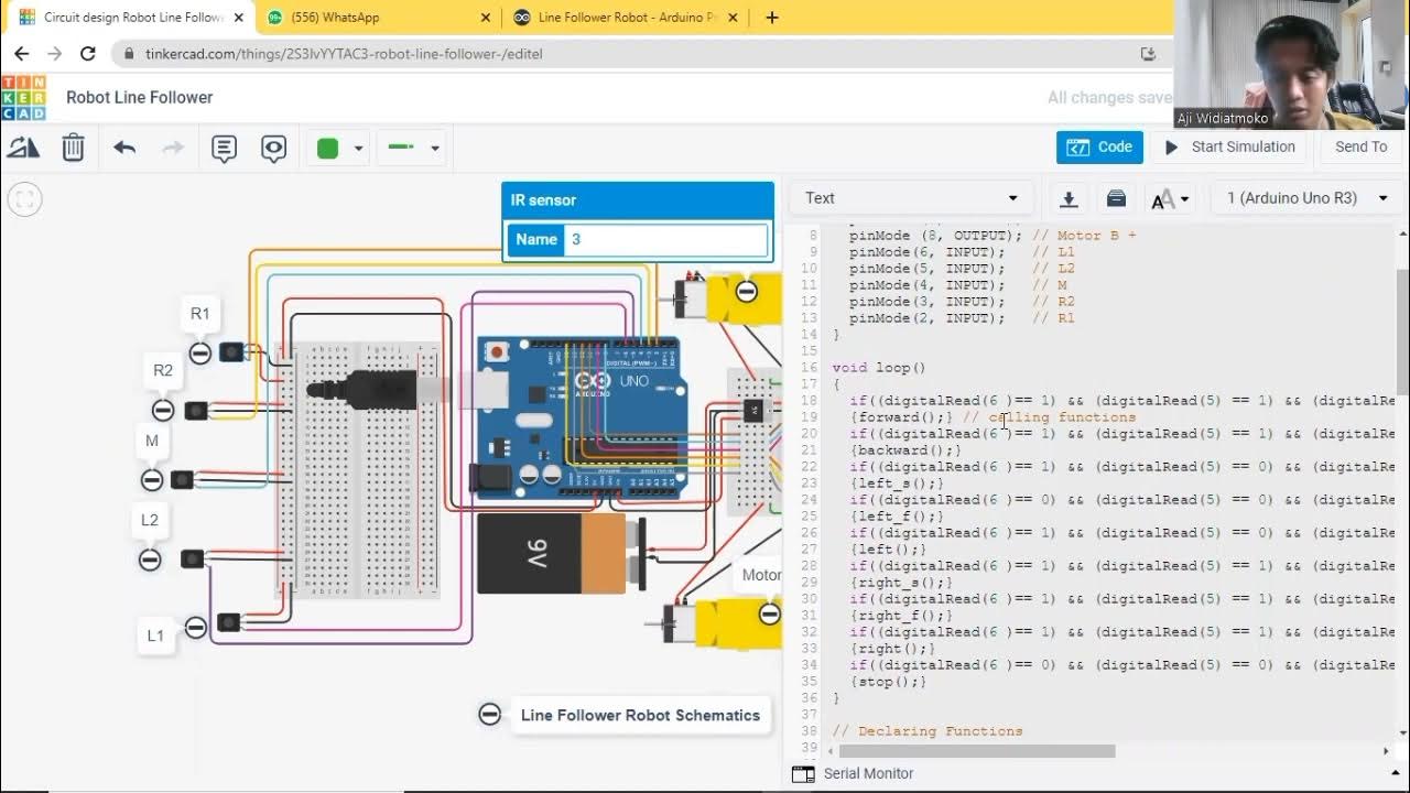 ROBOT LINE FOLLOWER : Menggunakan Tinkercad dan Webots - YouTube