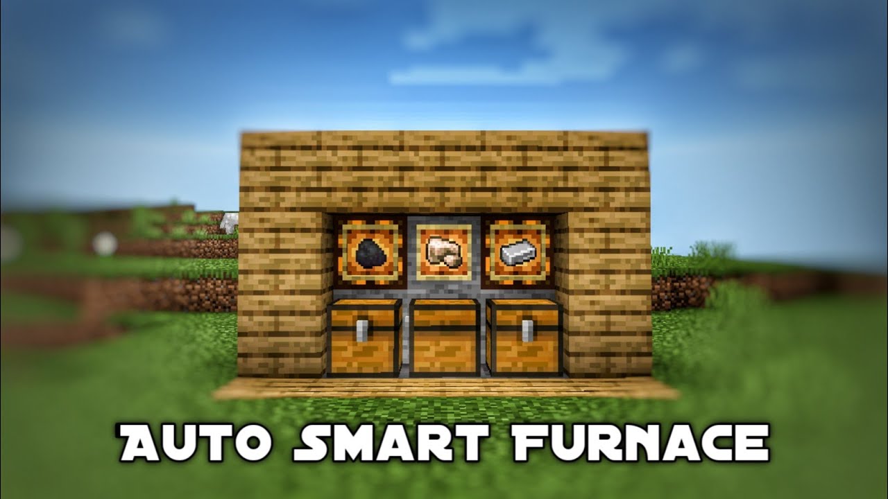 MINECRAFT: AUTO SMART FURNACE TUTORIAL | EASY - YouTube