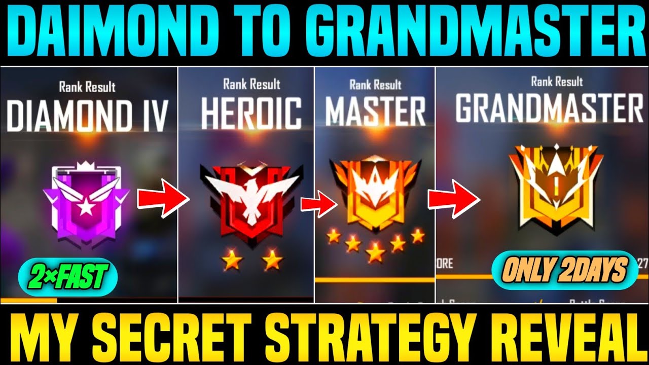 My Secret Strategy Reveal | How To Reach Diamond To Grandmaster In 2 ...