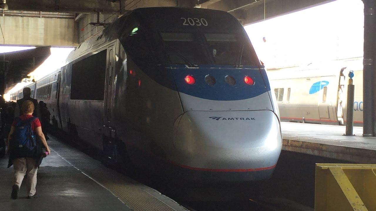 Acela & MARC Trains on the NEC - YouTube