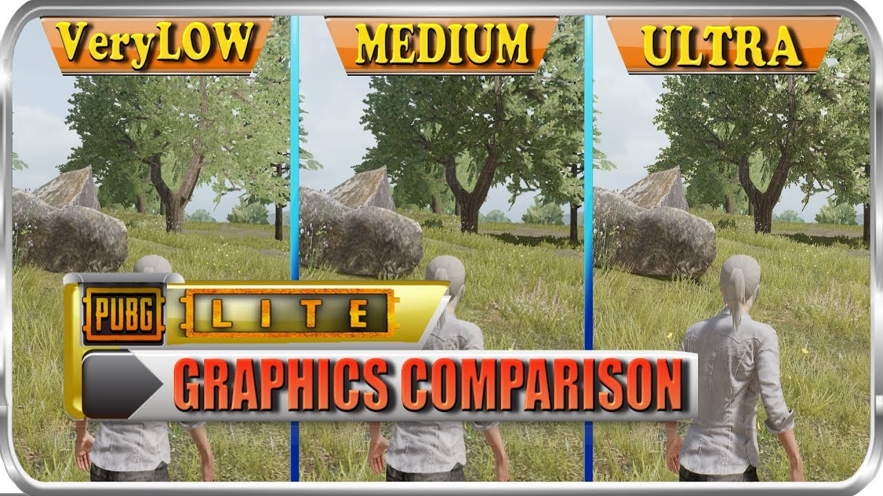 PUBG LITE PC | GRAPHICS COMPARISON ( VeryLOW / MEDIUM / ULTRA ) - YouTube