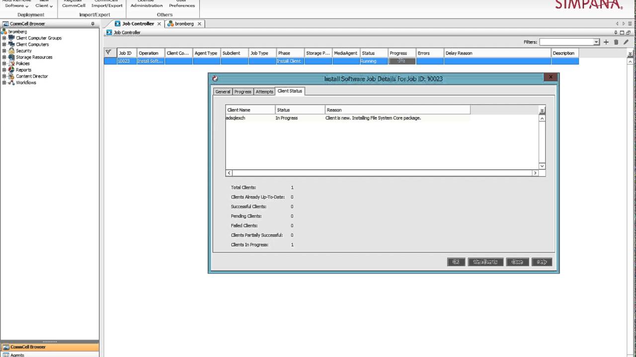 Commvault Simpana - Install client MS Windows - YouTube