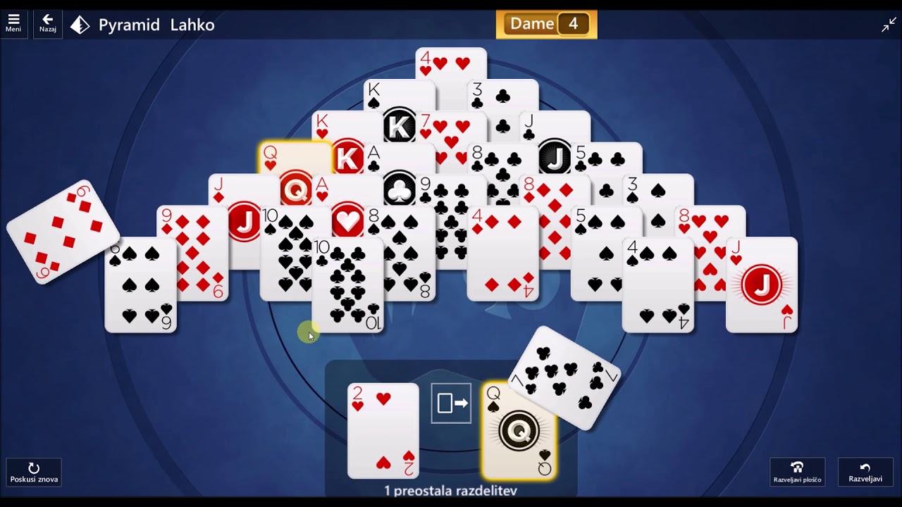 Microsoft Solitaire Collection - Pyramid October 1 2018 - YouTube