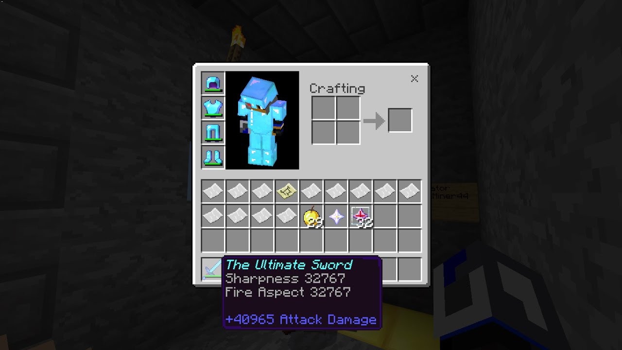 Minecraft Windows 10 Edition ll Using the most OP sword to fight the ...