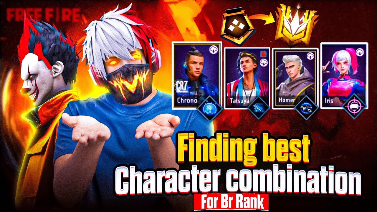 TOP 10 BR RANK CHARACTER COMBINATIONS || BEST CHARACTER SKILL ...