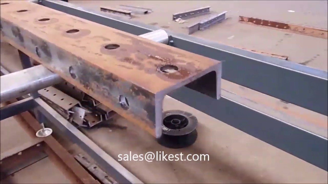 U Type Automatic U Channel (UPE/UPN) Profile Pipe Punching Machine with ...