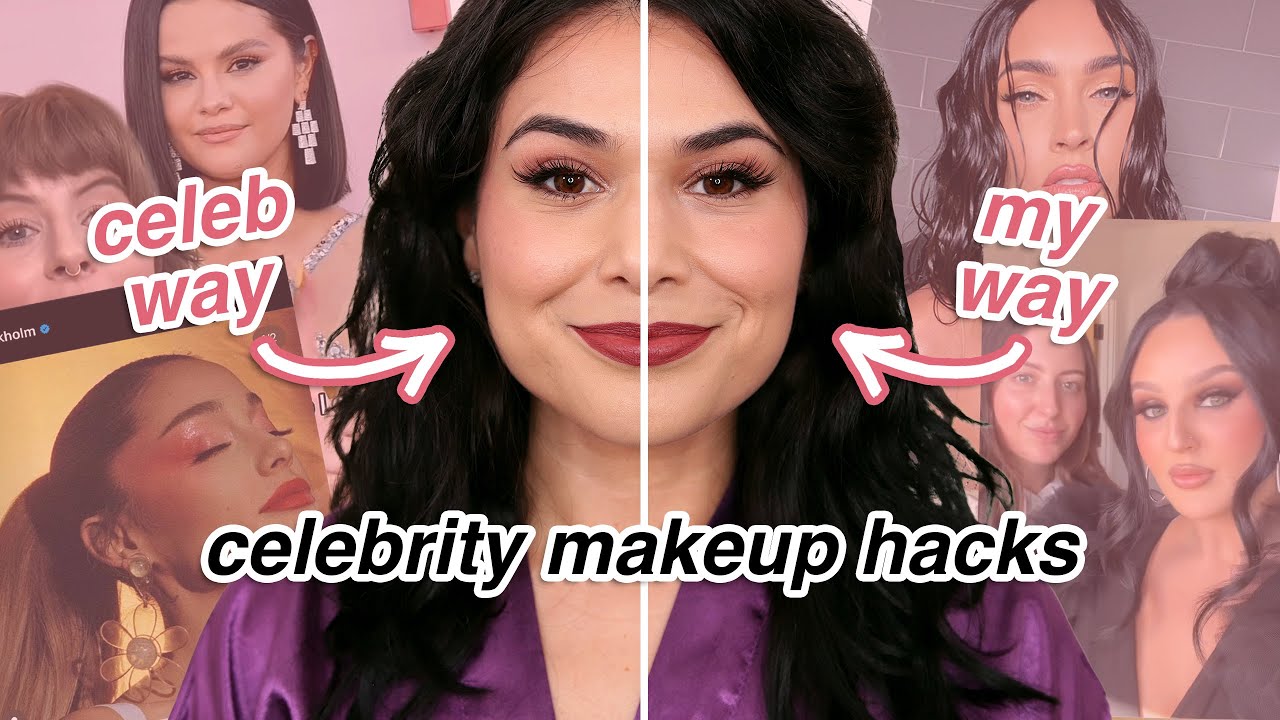 Testing CELEBRITY Makeup Hacks vs. My Normal Routine - YouTube