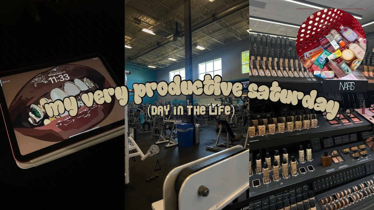 My Very Productive Saturday | self care, studying, workout, target haul ...
