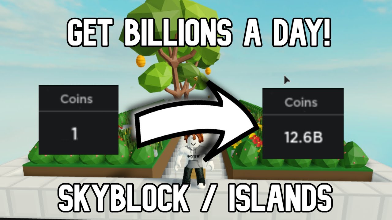How I Get BILLIONS of Coins EVERYDAY In Roblox Skyblock / Roblox ...