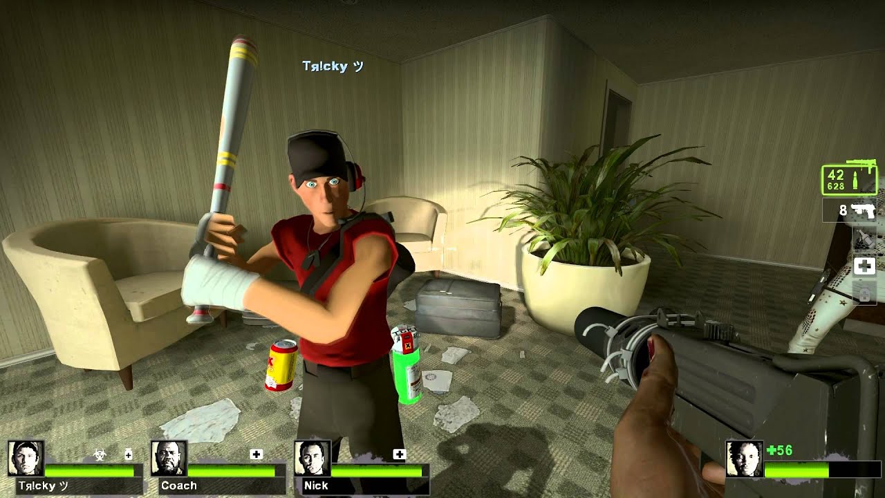 Scout TF2 - L4D2 Mod - YouTube