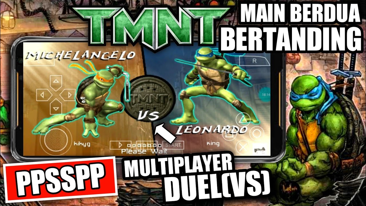 Leonardo dan Michaelangelo Game Psp/Ppsspp Multiplayer TMNT: Teenage ...