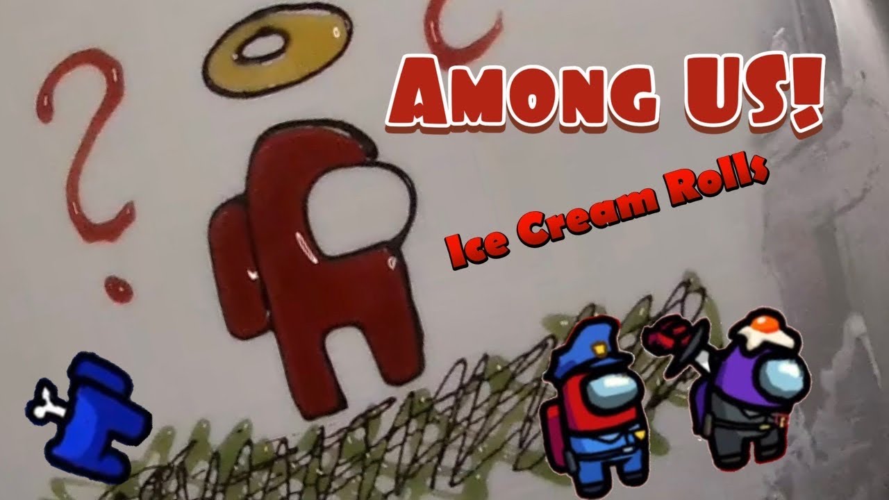Among Us Ice Cream Rolls - 900 IQ Ice Cream - Who is the Impostor ...