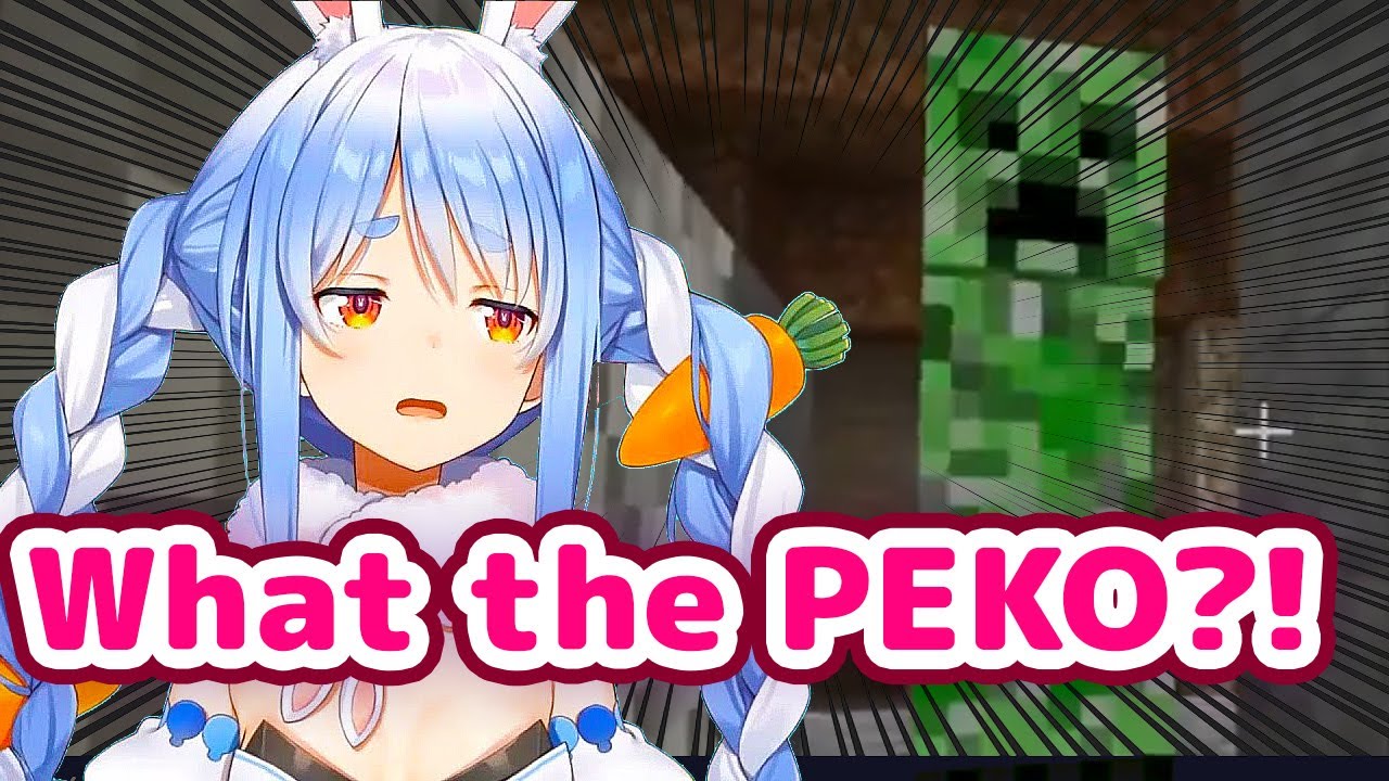 Usada Pekora - Gets Scared Peko By Creeper in Minecraft【ENG Sub ...