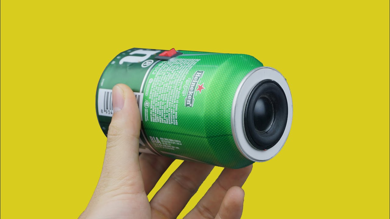 How To Make Mini Bluetooth Speaker Using Beer Can - YouTube