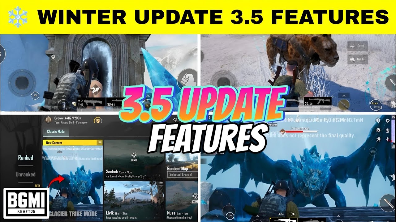 BGMI 3.5 UPDATE LEAKS | BGMI 3.5 UPDATE GLACIER WINTER MODE |OLD PUBG ...