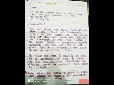 Nios Home Science Part -2 Practical No-10 Class 12th - YouTube