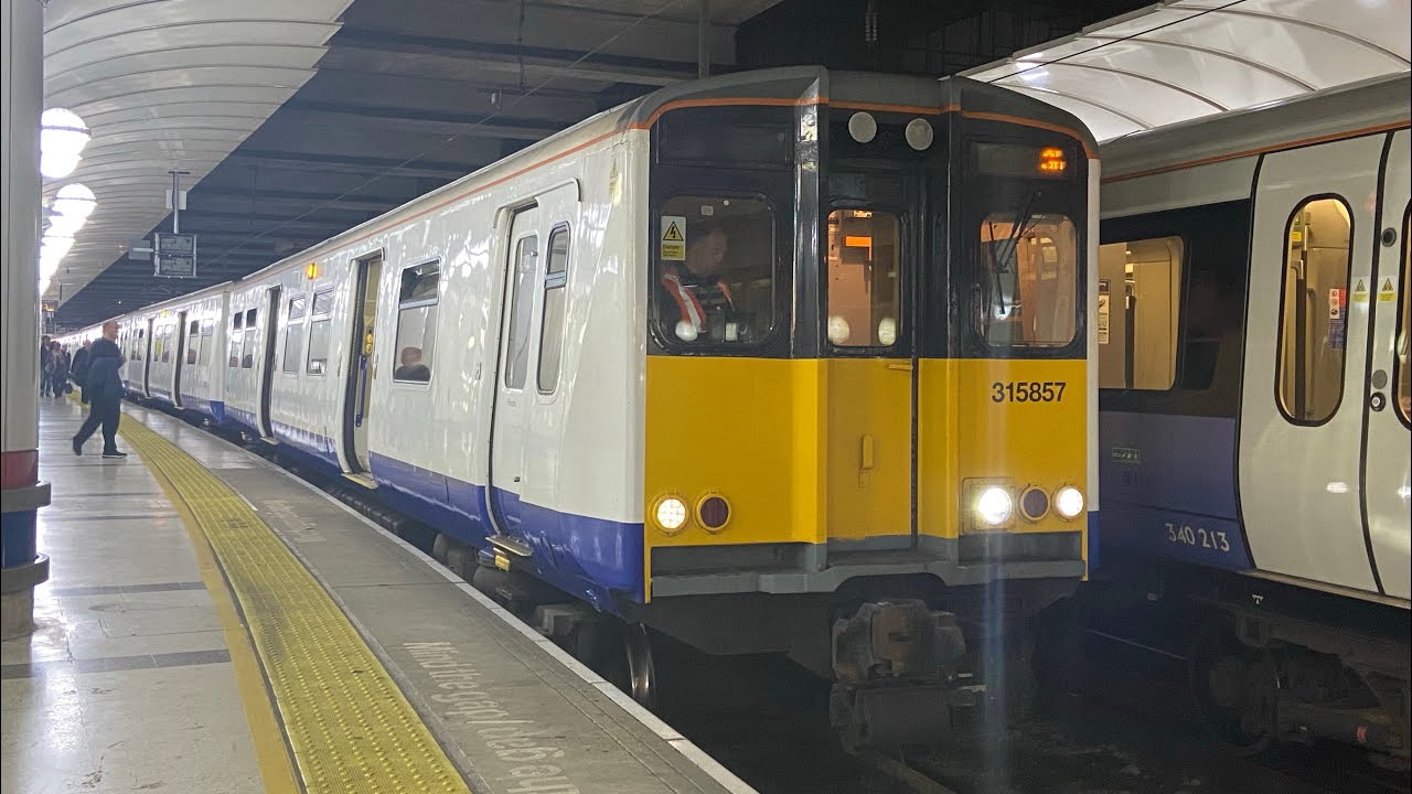 Tfl Rail/ Elizabeth Line Class 315 (315857)+(315837) Deparing London ...