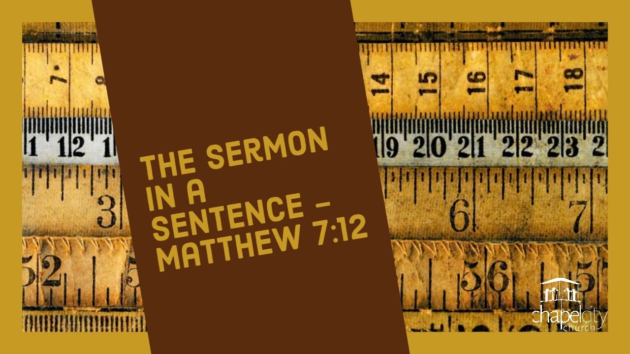 The Sermon in a Sentence - YouTube