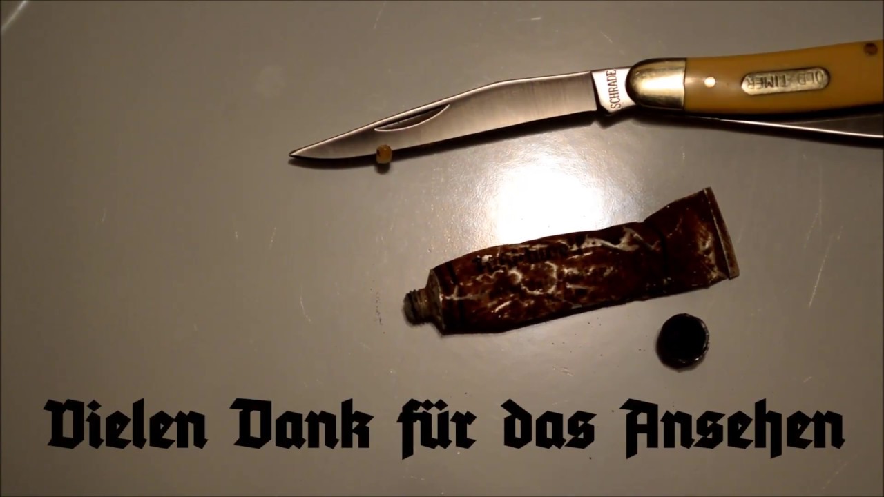 WWII German Foot Ointment Tube (still full) - YouTube