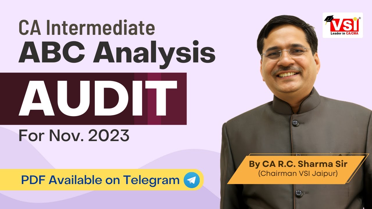CA Intermediate Audit ABC Analysis & Sure Success Strategy - Nov 2023 ...