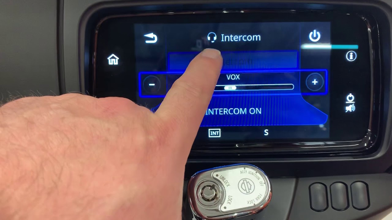Harley Davidson headset intercoms and media adjustments - YouTube