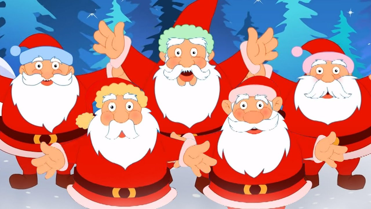 Five Fat Santa, Christmas Songs and Xmas Rhymes for Babies - YouTube