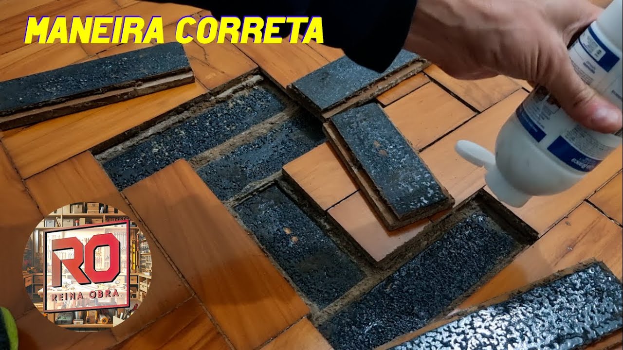 COMO COLAR TACOS DE FORMA CORRETA CHÃO DE MADEIRA ASSOALHO TACÃO ...