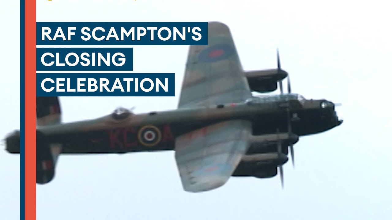 Flypast and parade as RAF Scampton celebrated at closing ceremony - YouTube