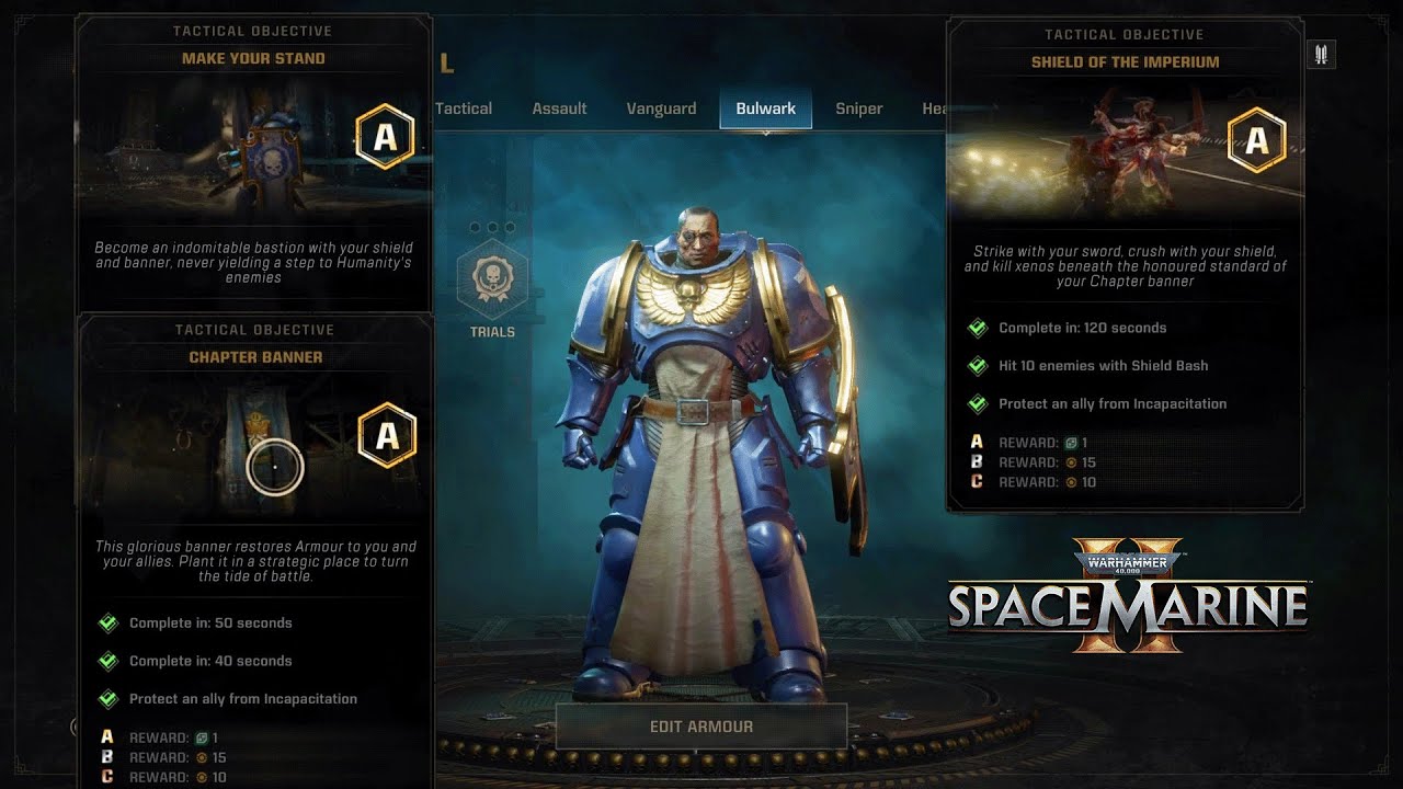 A+ RANKING GUIDE - Bulwark Character Class Trials | WarHammer 40K Space ...