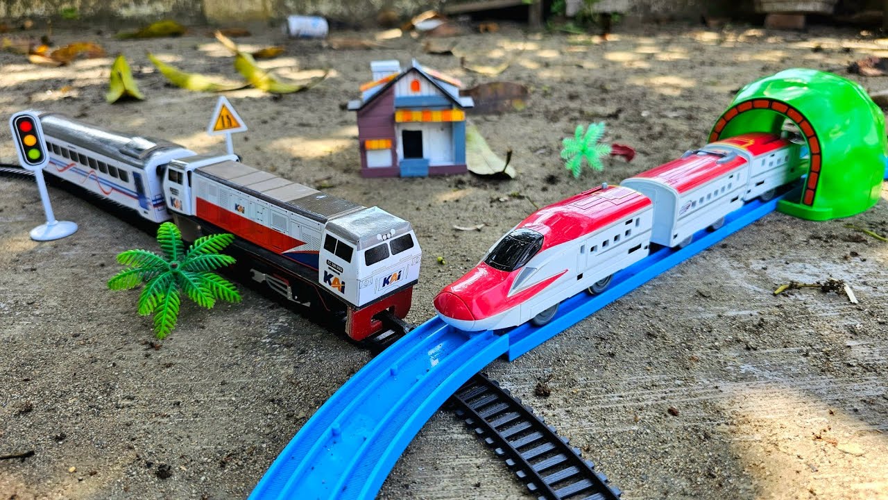 Merakit Mainan Kereta Api Shinkansen Connection Set E5, Kereta Api KAI ...
